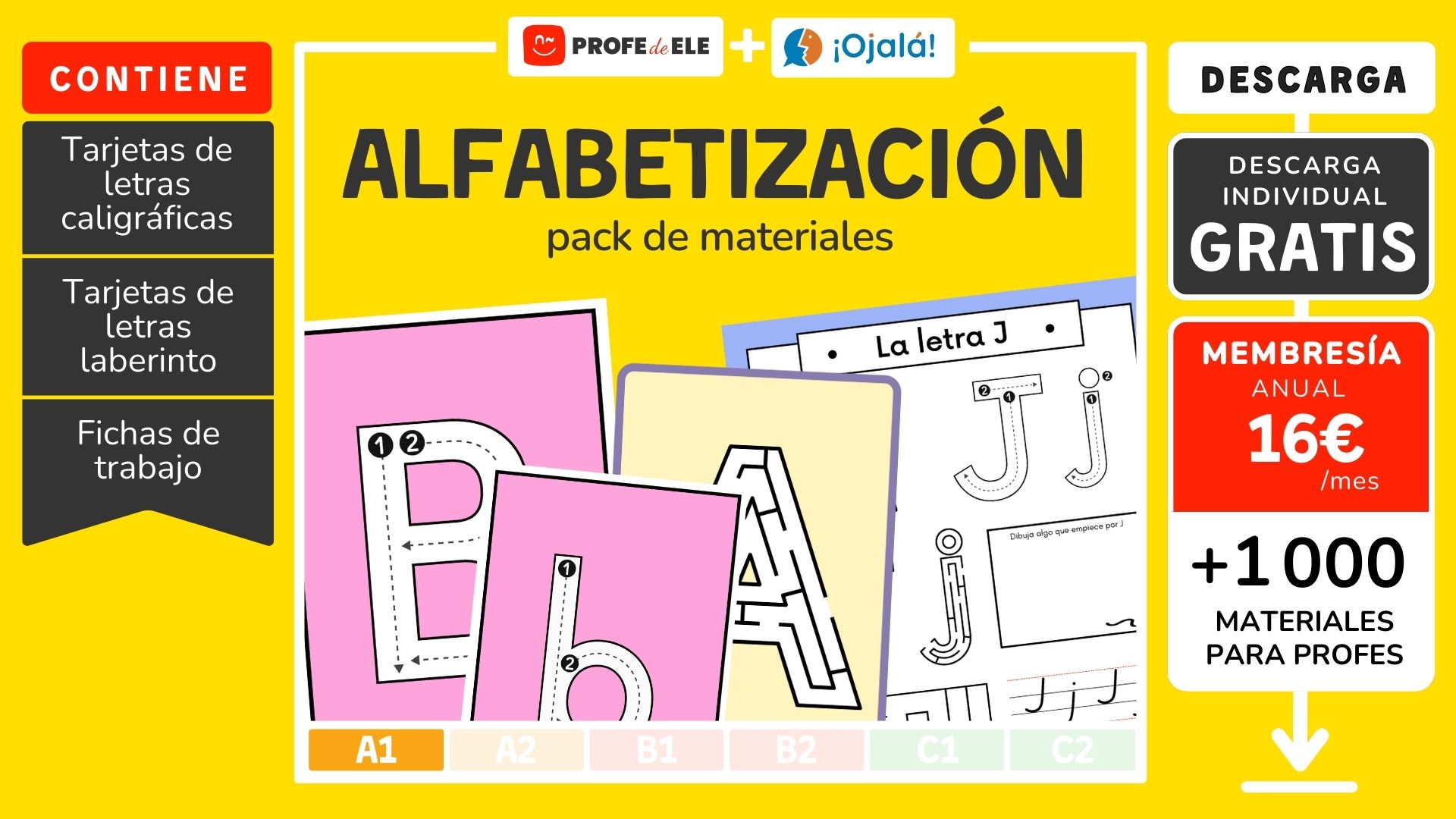 Alfabetización - Pack de materiales