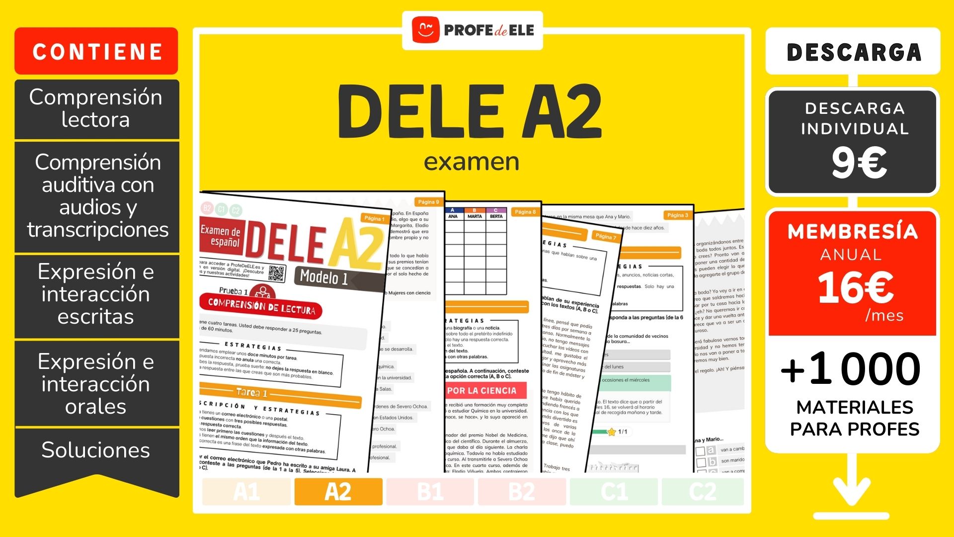 ⭐ SUPERPACK DELE: A1 + A2 + B1 + B2 + C1