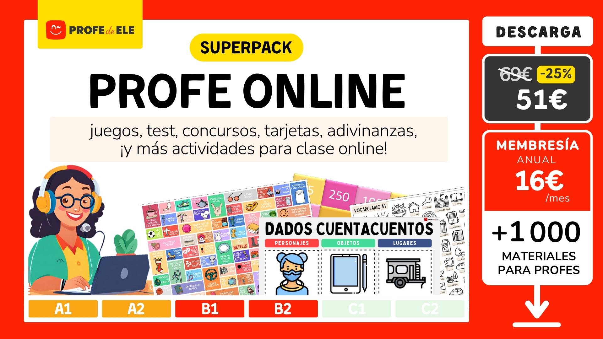 Pack ahorro profe online