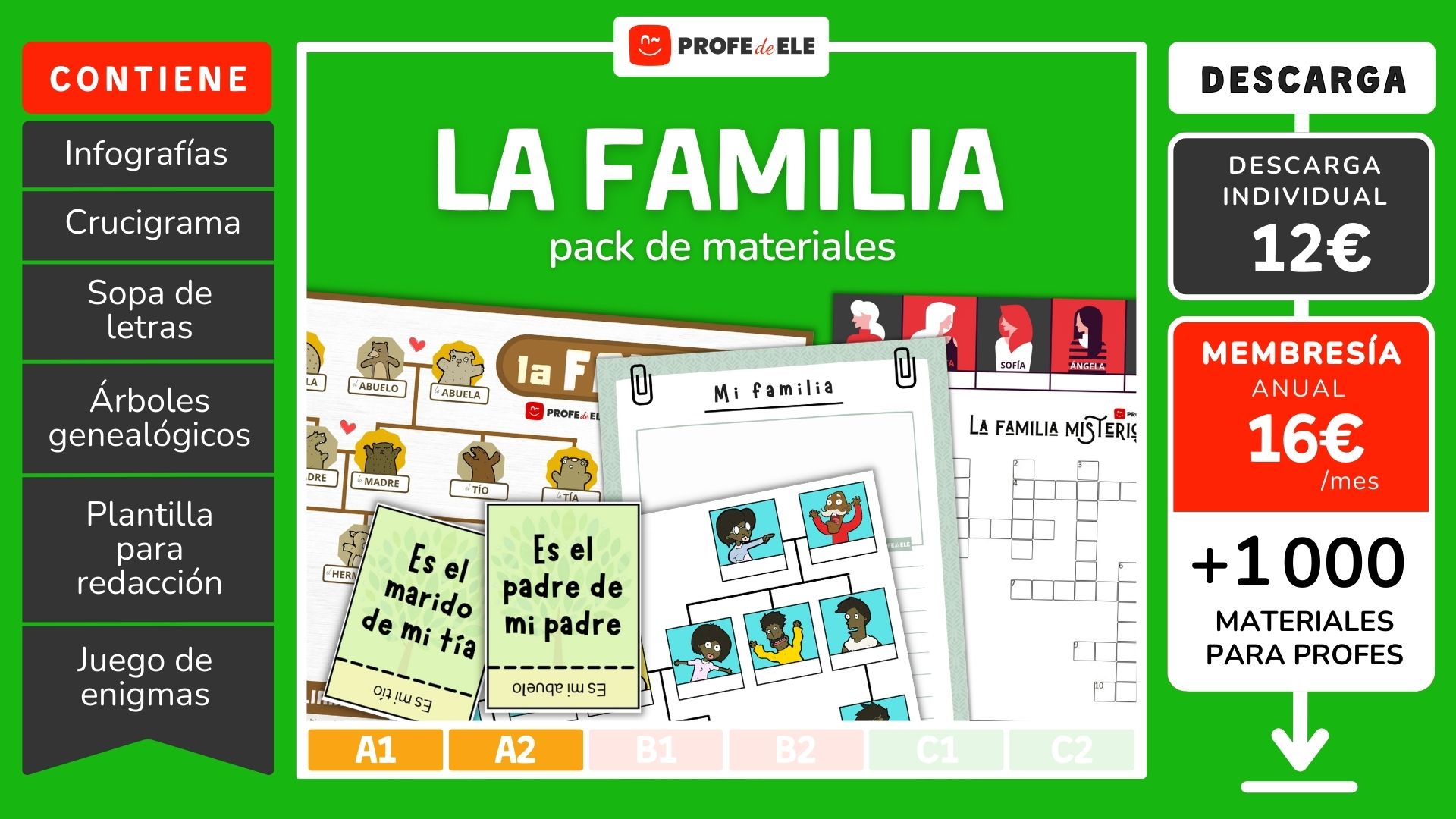 La Familia - Pack de actividades de vocabulario