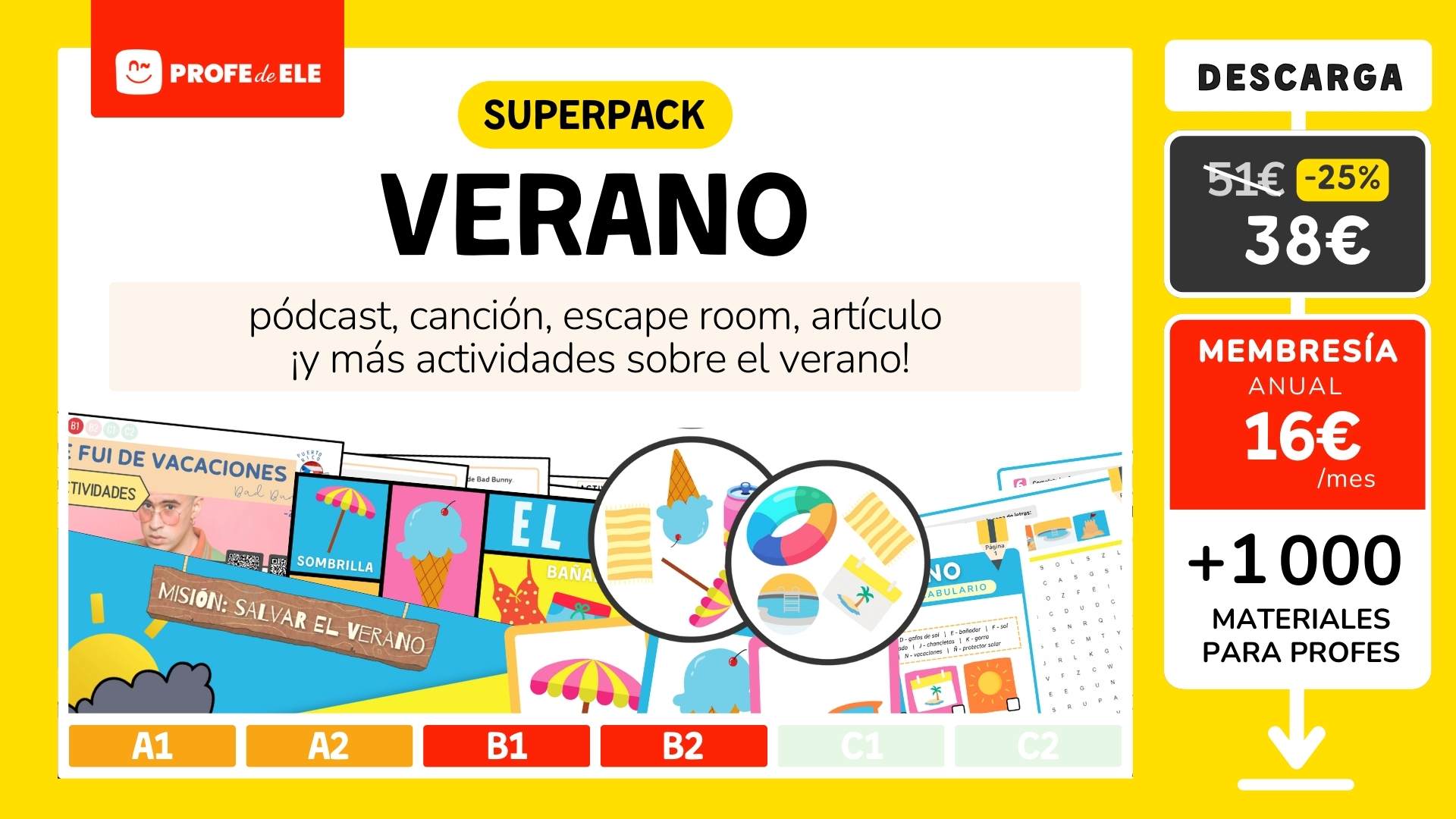 Superpack verano: Pack ahorro de actividades sobre el verano